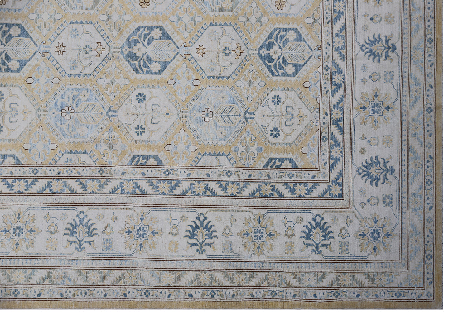 13x17 Ariana Large Geometric Earth Tone Hazara Rug – Ariana Rugs