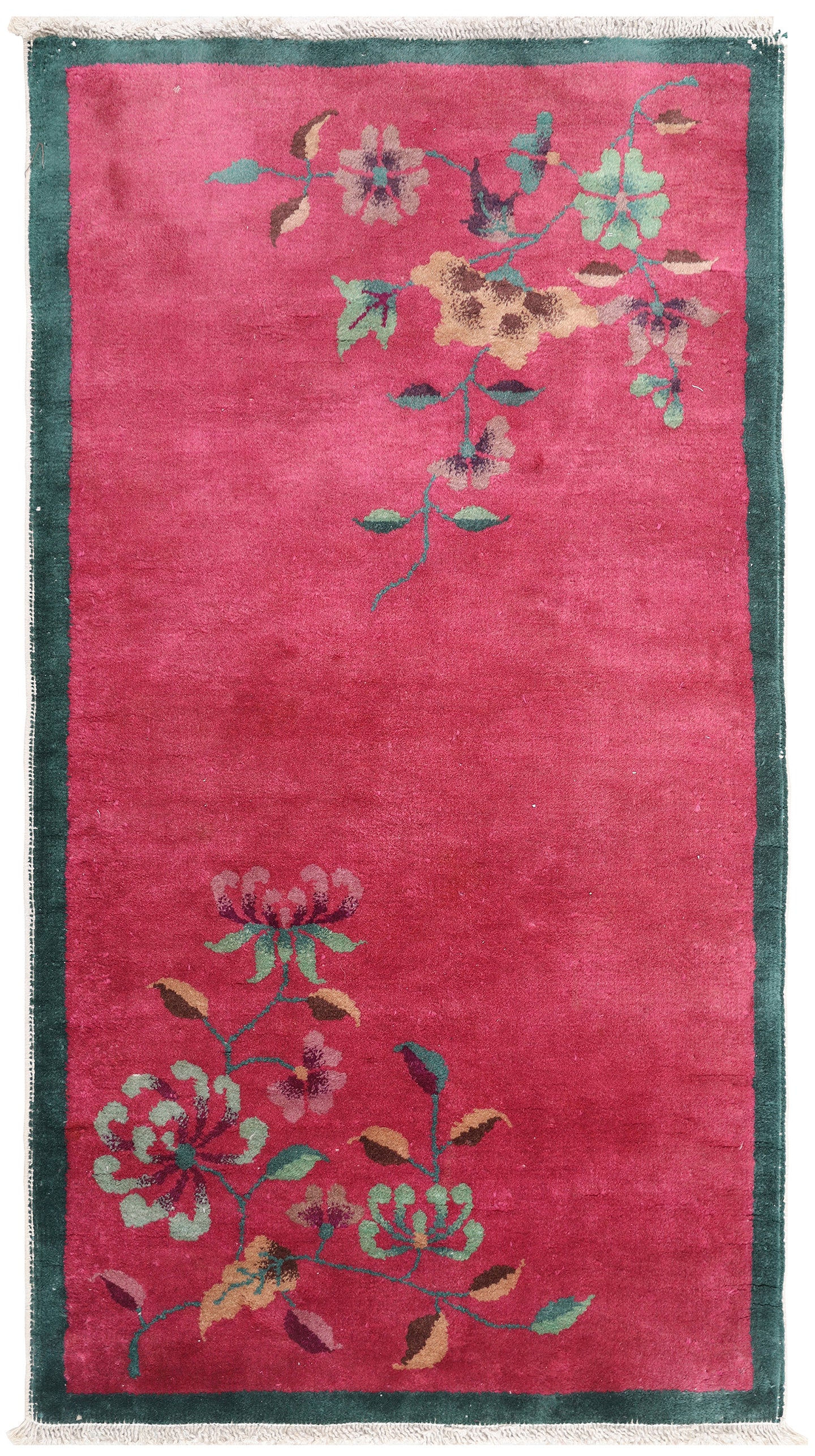 2'x4' Small Wool Rug | Vintage Chinese Art Deco Wool Rug – Ariana Rugs