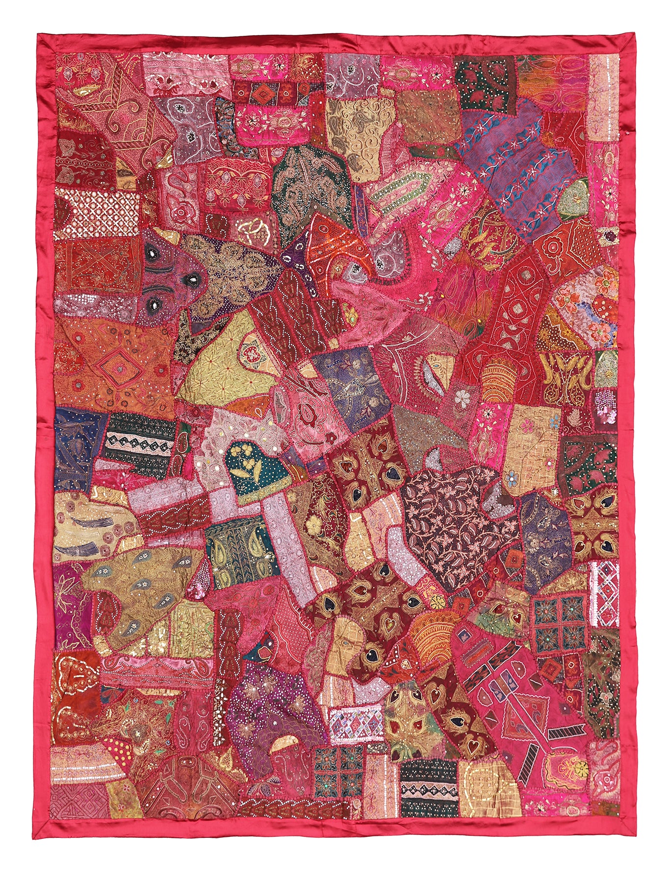 6'x9' Vintage Indian Patchwork Tapestry – Ariana Rugs