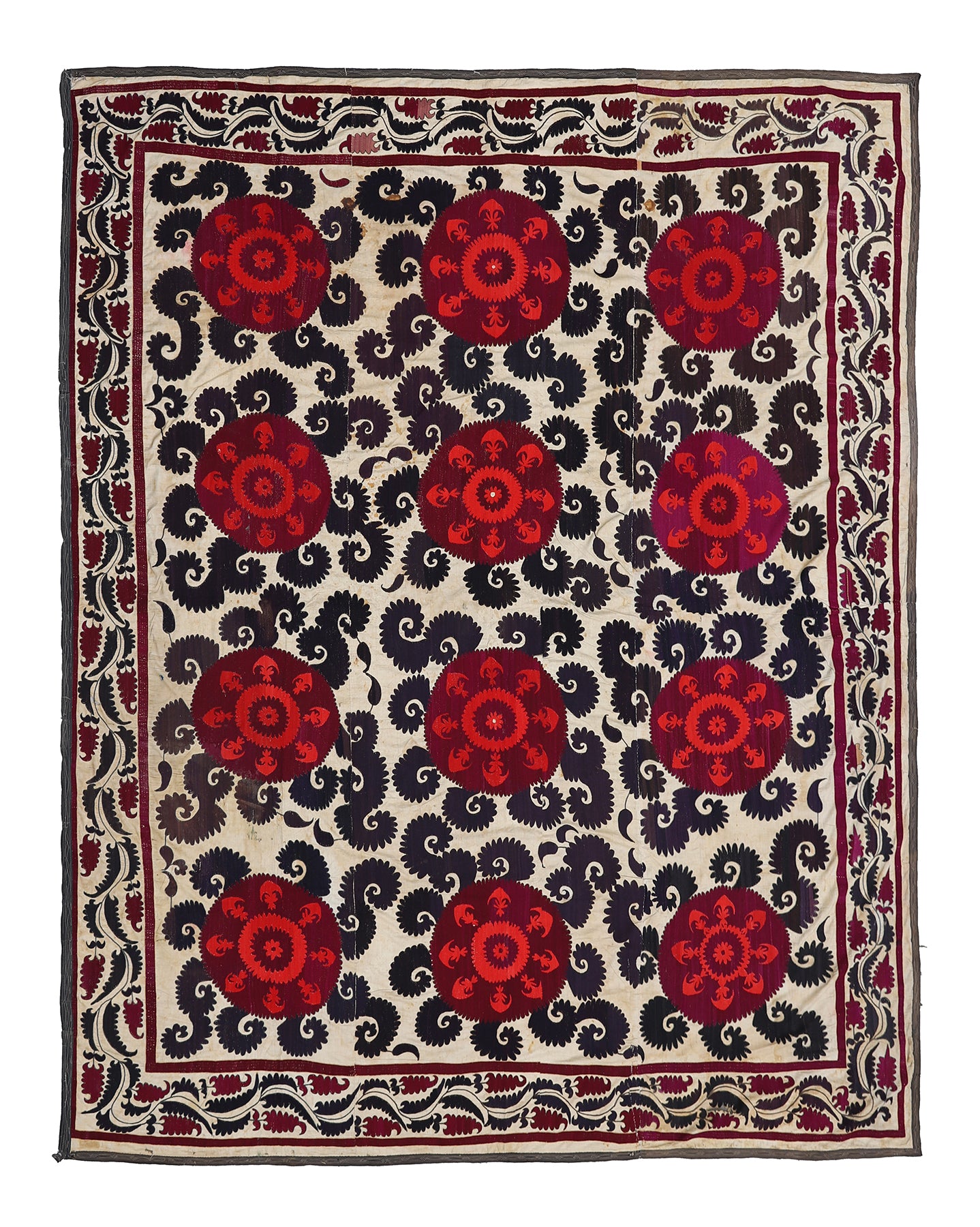 8'x10' Large Vintage Uzbek Suzani Textile – Ariana Rugs