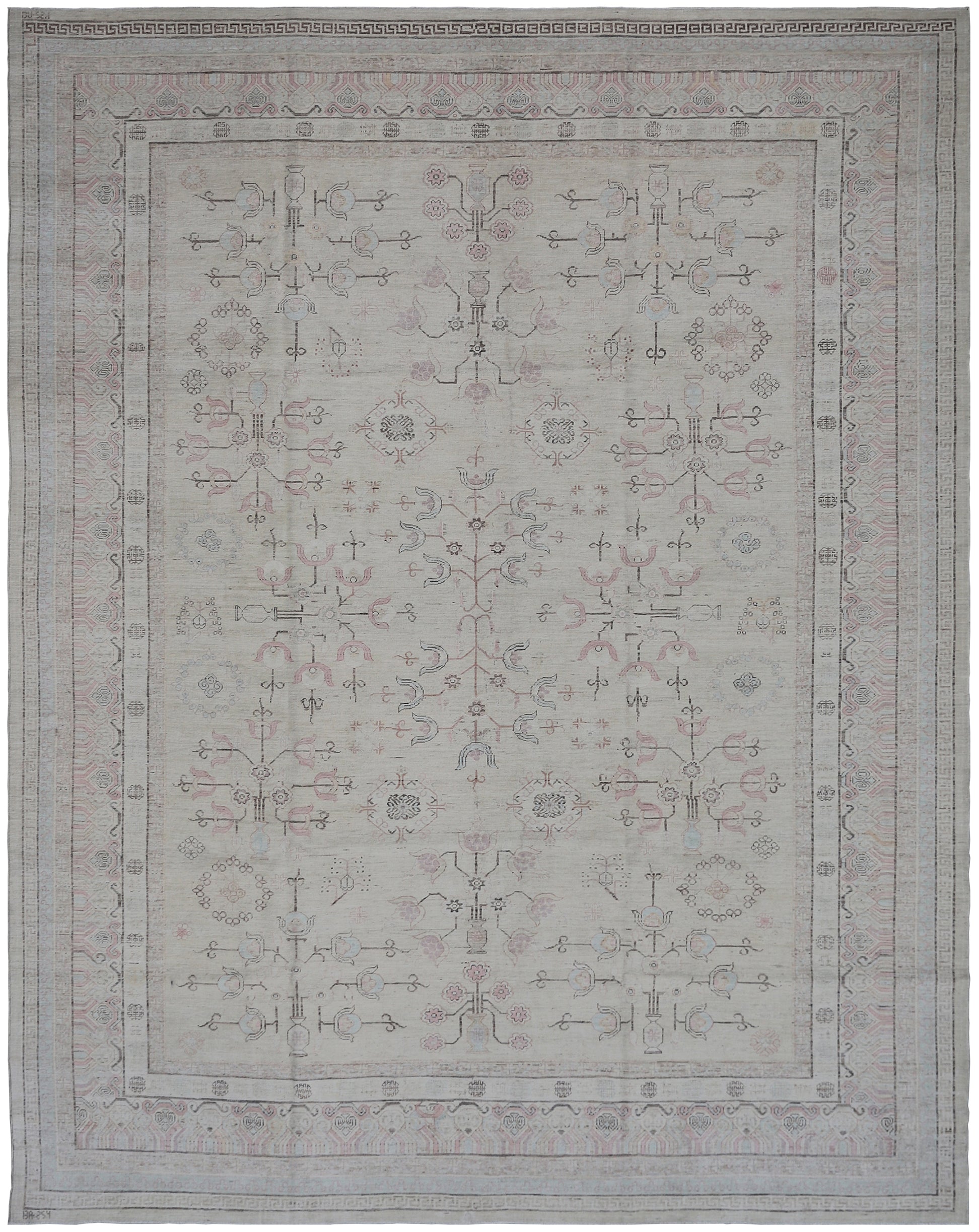 10'x13' Ariana Soft Green Pink Ivory Samarkand Rug Collection – Ariana Rugs