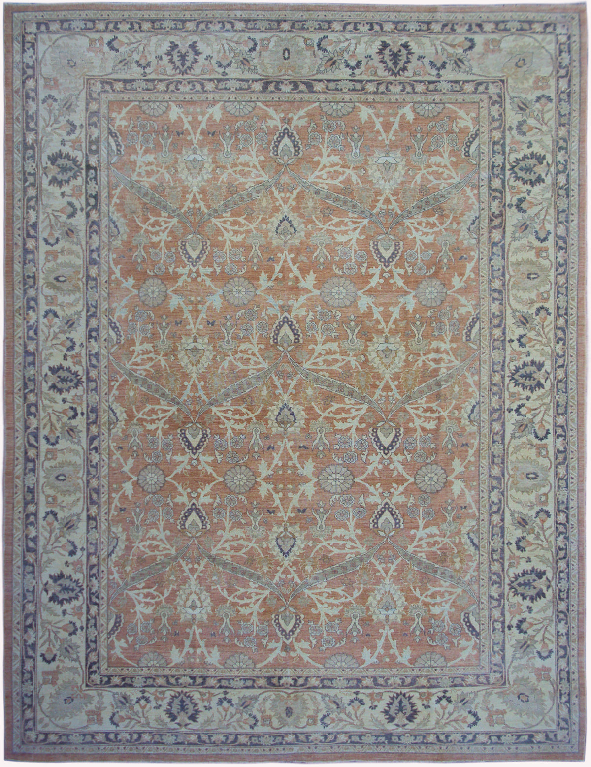 10'x13' Wool Orange Rug | Ariana | Floral Persian Rug – Ariana Rugs