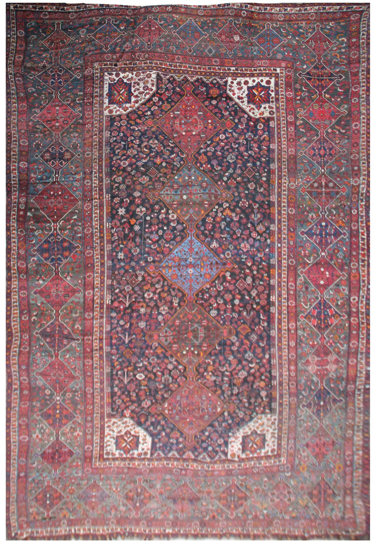15'x23' Antique Persian Shiraz Rug | Large Tribal Wool Rug – Ariana Rugs